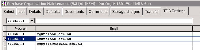 Enhancement to TDS – Sending Emails to Growers – Talman